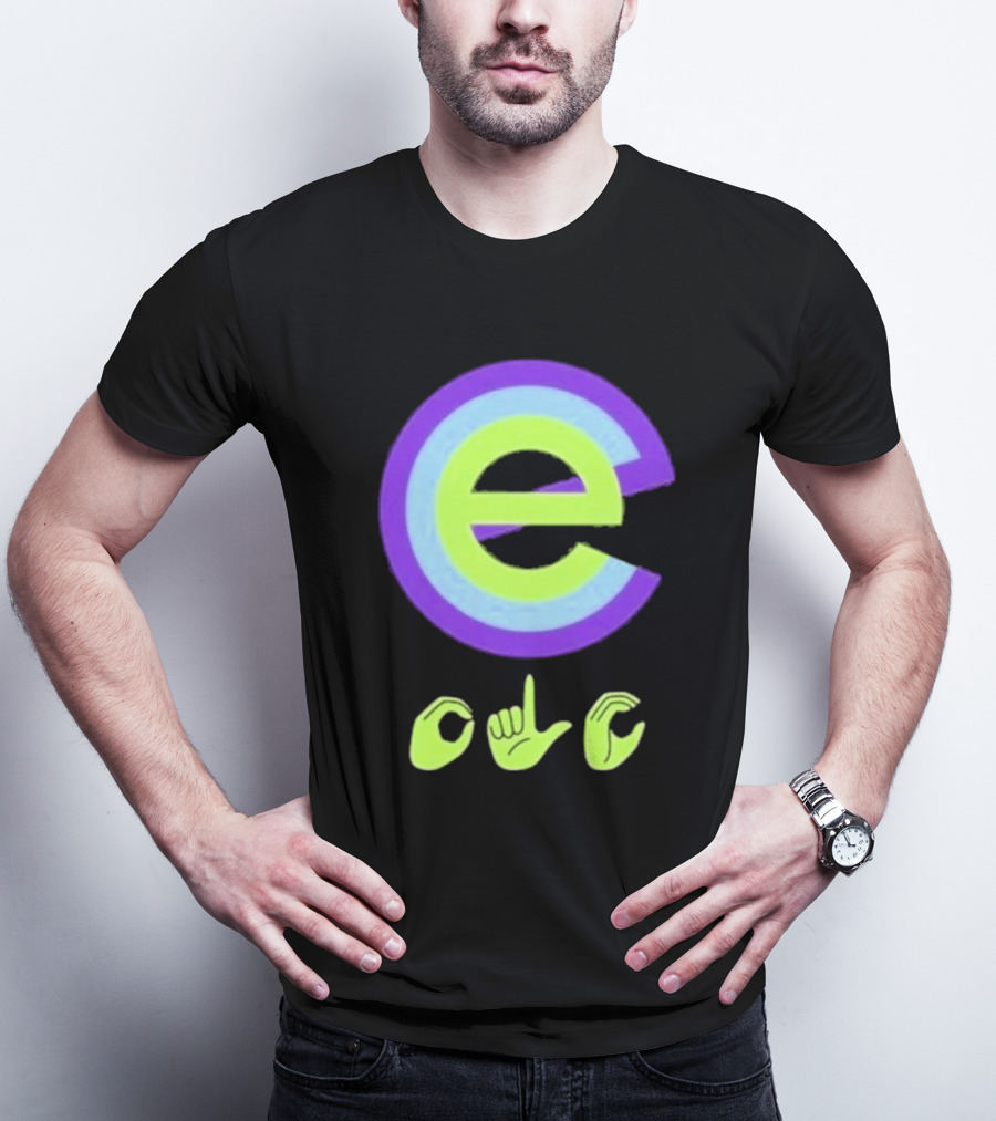 Inclusive E Sign Language Symbol DHH T-Shirt