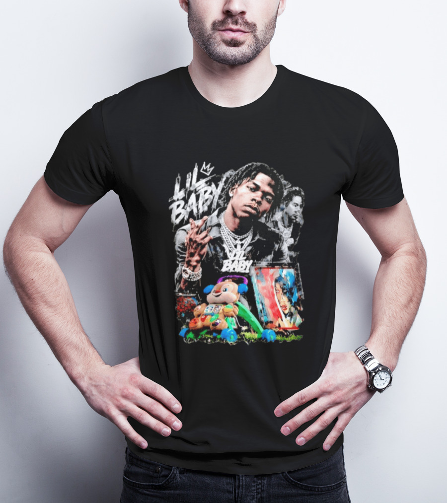 Lil Baby Toys And Painting Style With Diamond Chains T-Shirt