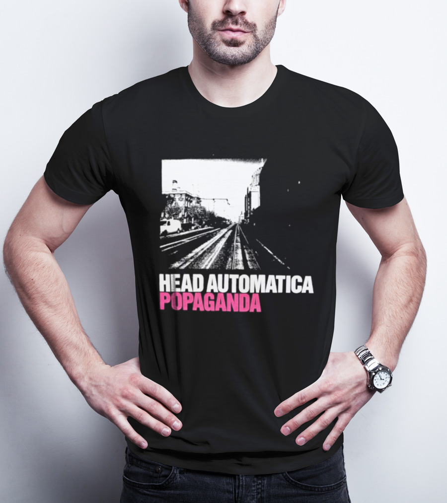 Head Automatica Popaganda Train Tracks Art Daryl Palumbo T-Shirt