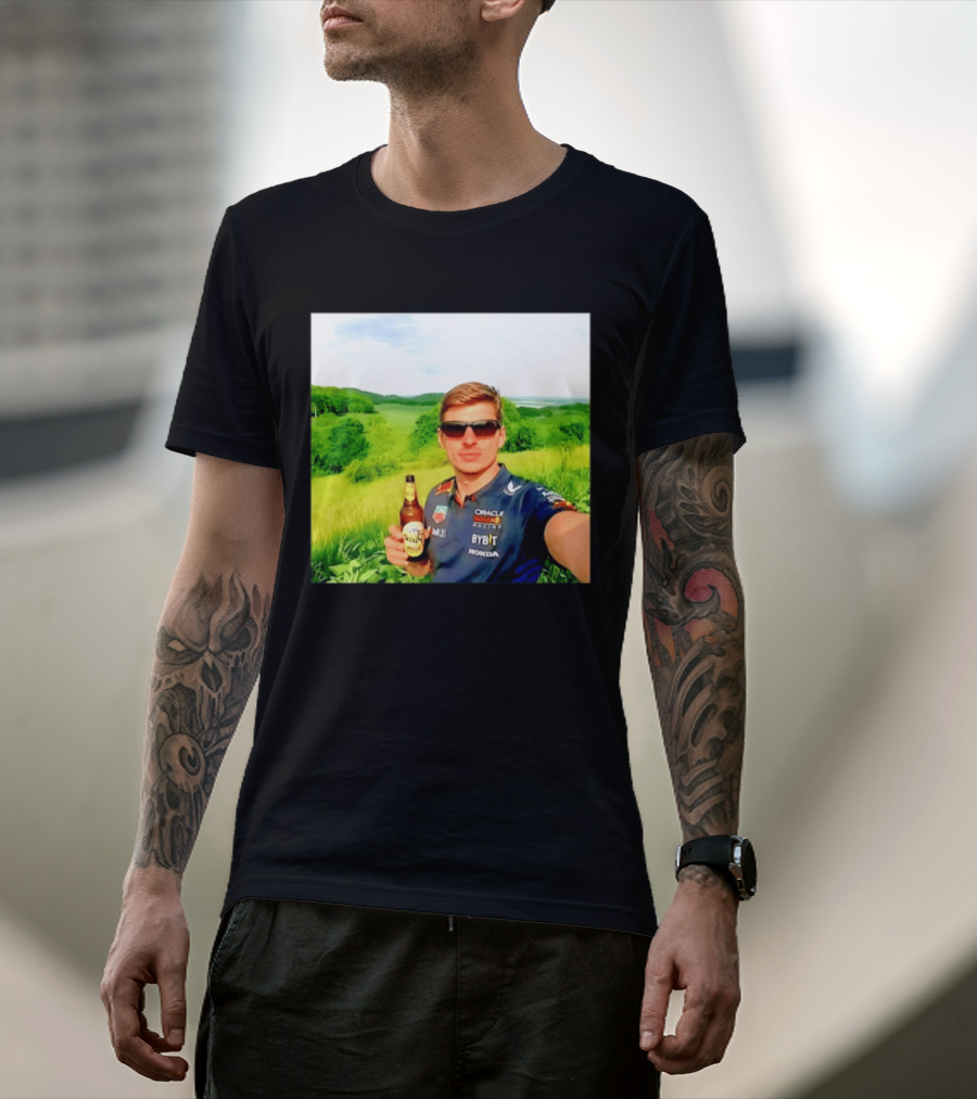 Max Verstappen Beyond The Track Oracle Red Bull Racing Honda Beer Experience T-Shirt