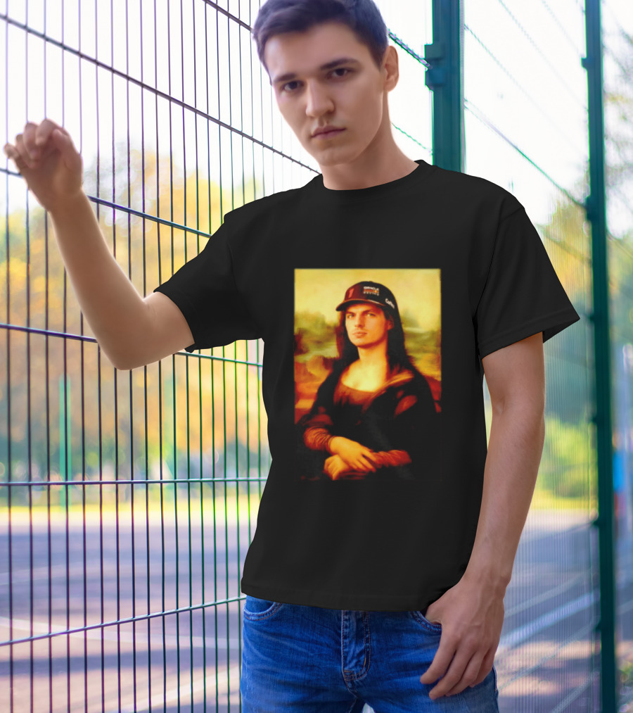 Max Verstappen Mona Lisa Meme Red Bull Racing Cap T-Shirt