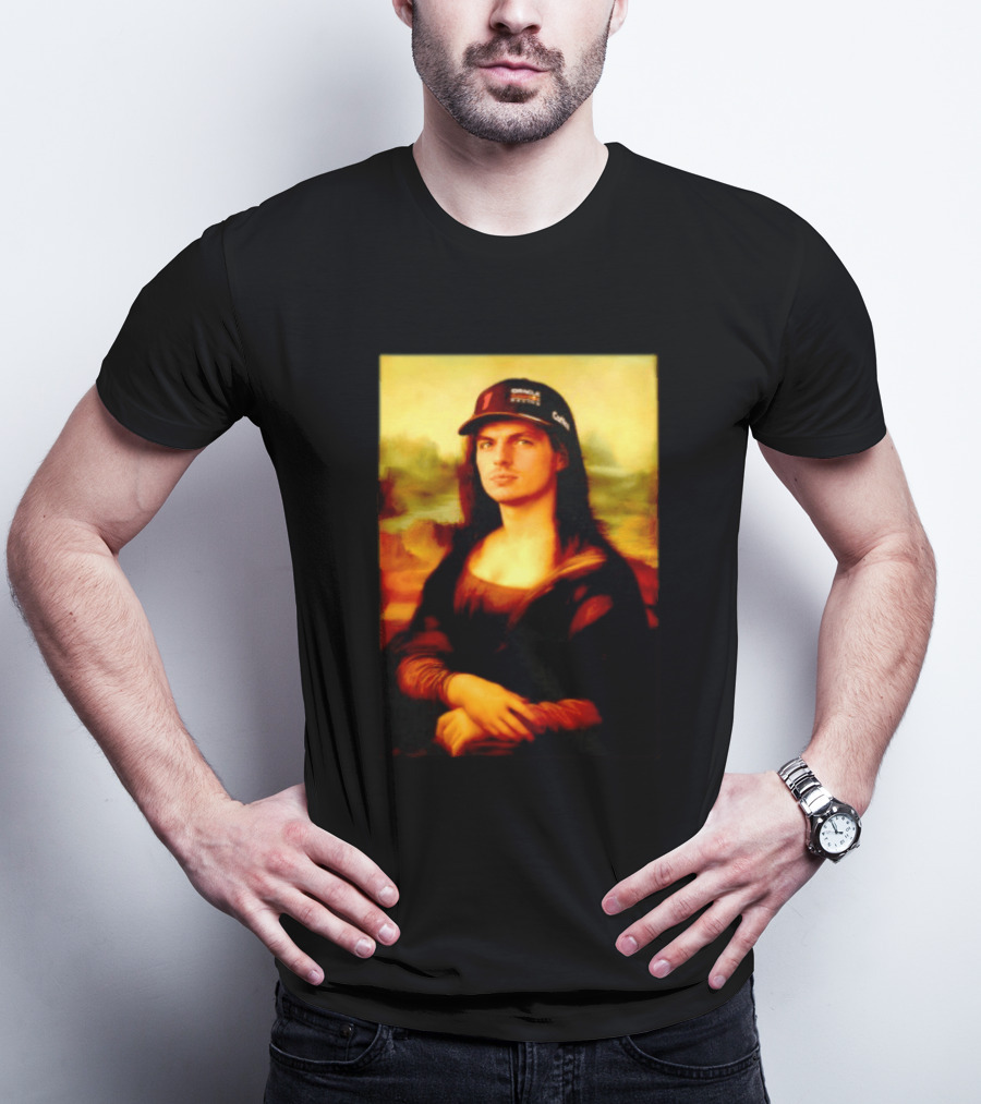 Max Verstappen Mona Lisa Meme Red Bull Racing Cap T-Shirt