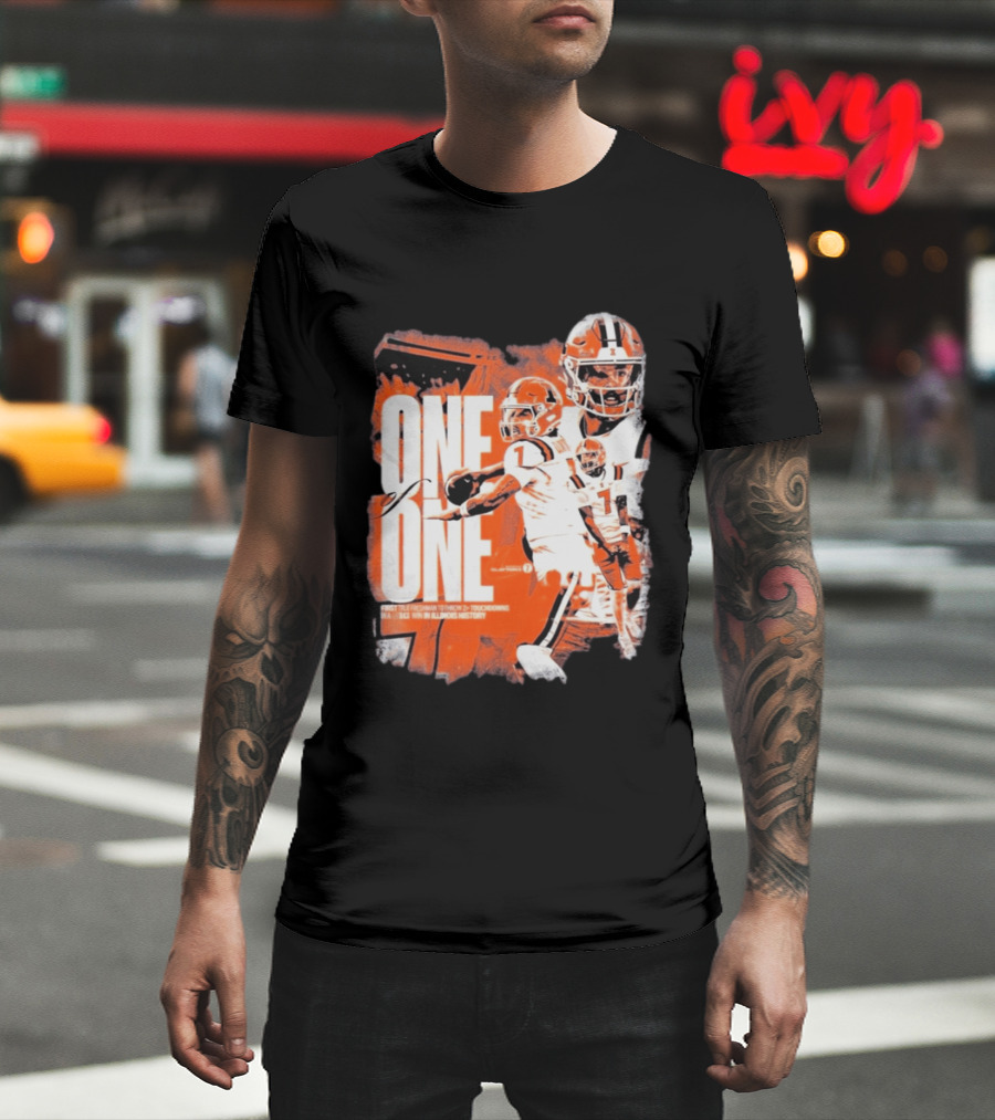 Michael Clayton II Illinois Historic Freshman Touchdown Win T-Shirt