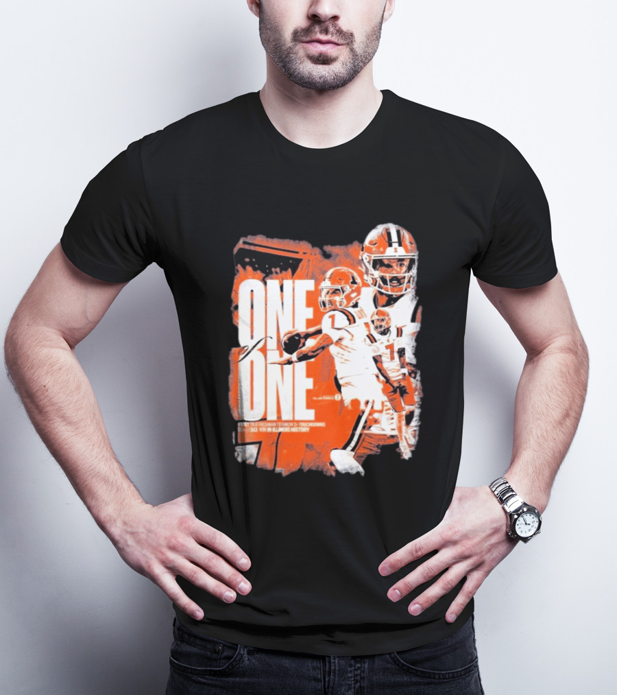 Michael Clayton II Illinois Historic Freshman Touchdown Win T-Shirt