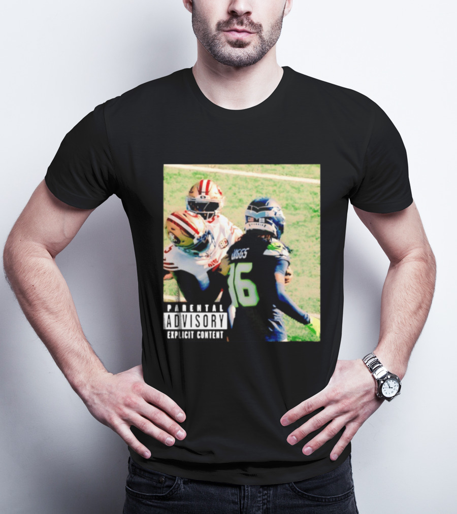 Parental Advisory Explicit Content Mike Evans Vs Trevon Diggs Football Meme T-Shirt