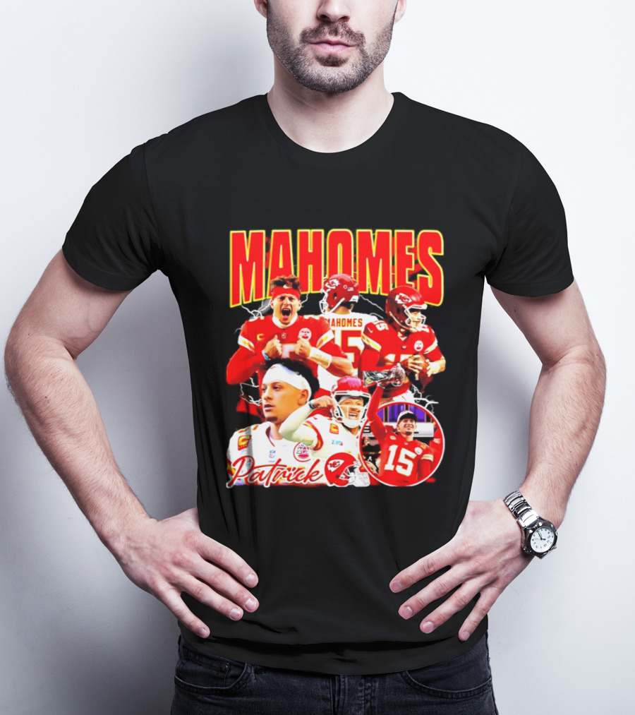 Patrick Mahomes Kansas City Chiefs 15 Red Gold Champion 2026 T-Shirt