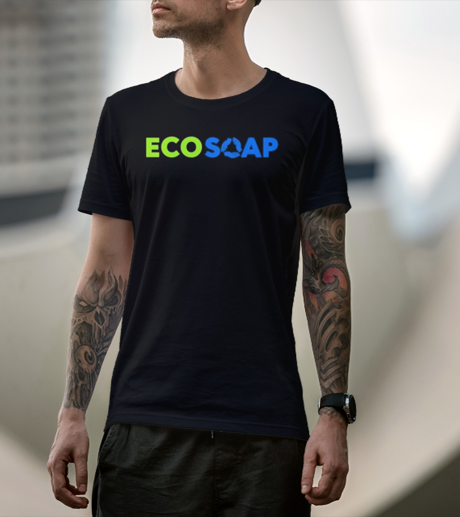 Purchased Equals 100 Bars Donated Ecosoap Green Blue Recycling T-Shirt