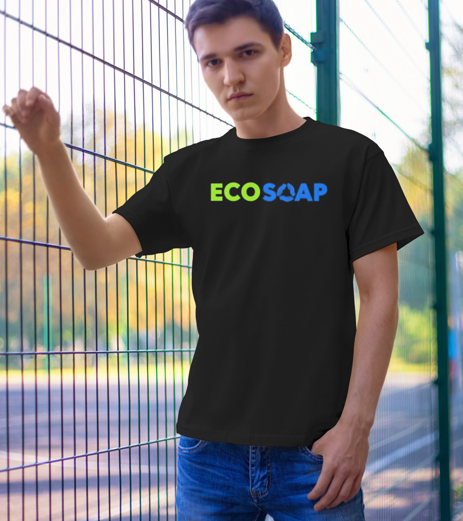 Purchased Equals 100 Bars Donated Ecosoap Green Blue Recycling T-Shirt