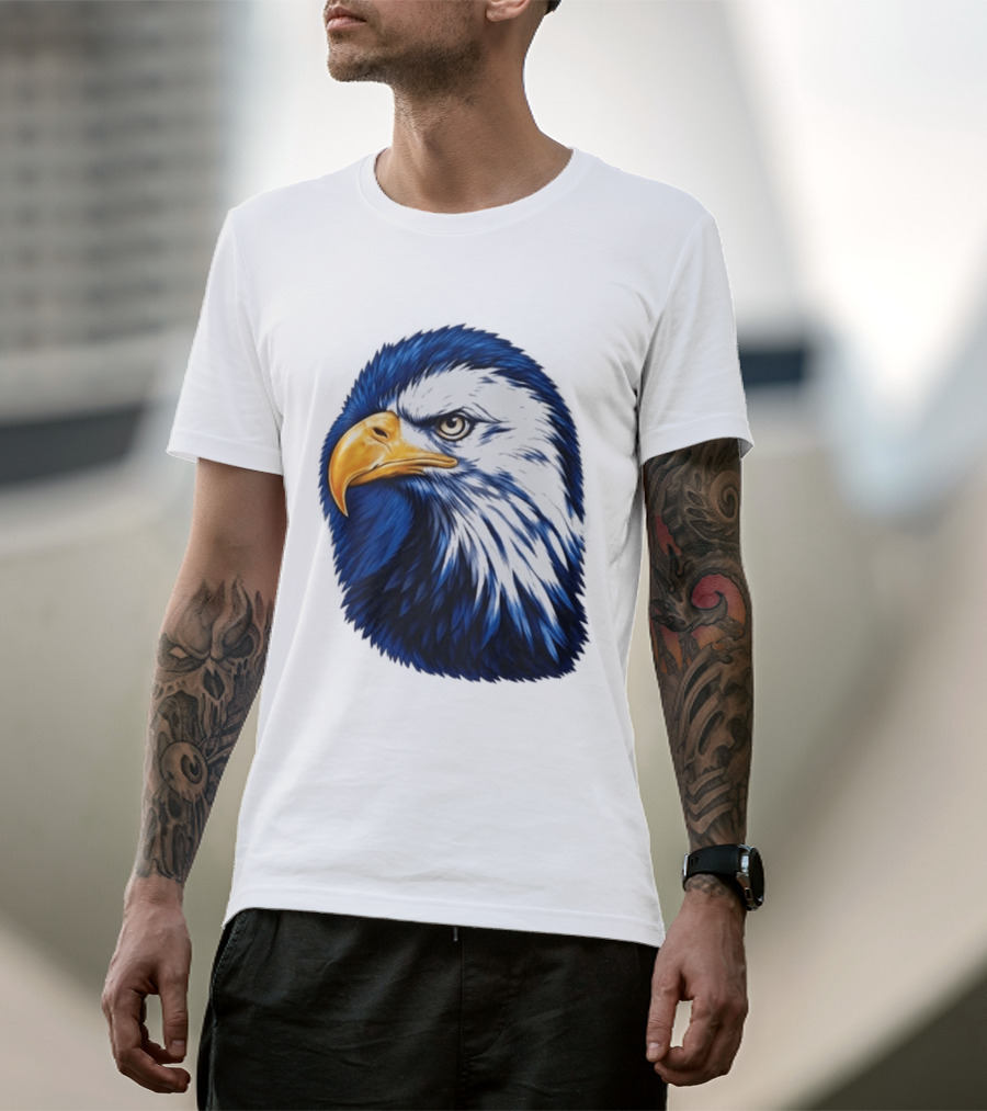 Daisy Edgar Jones Eagle Raglan Blue And White Bird T-Shirt