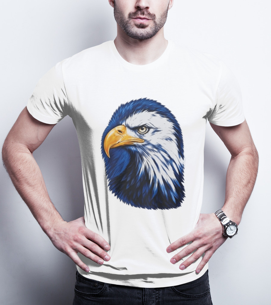 Daisy Edgar Jones Eagle Raglan Blue And White Bird T-Shirt