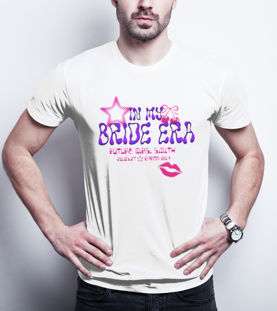 In My Bride Era Future Mrs Smith 28 03 27 Byron Bay Kiss T-Shirt