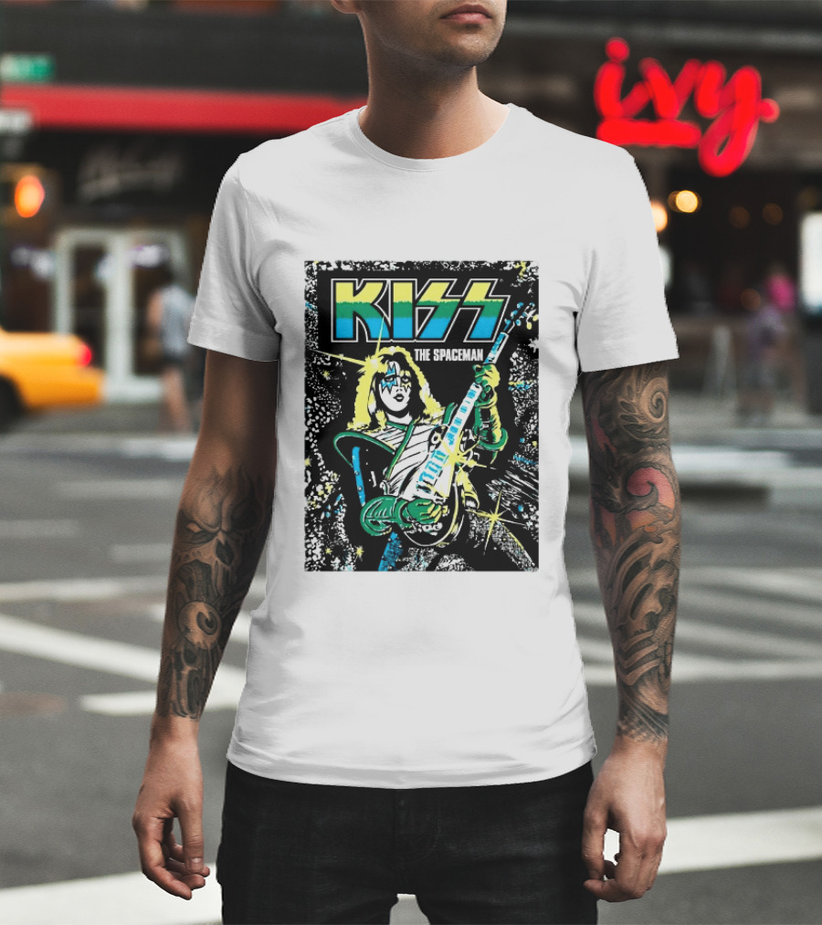 Kiss The Spaceman Ace Frehley Ben Cooper Action Figures Halloween 2026 70s T-Shirt