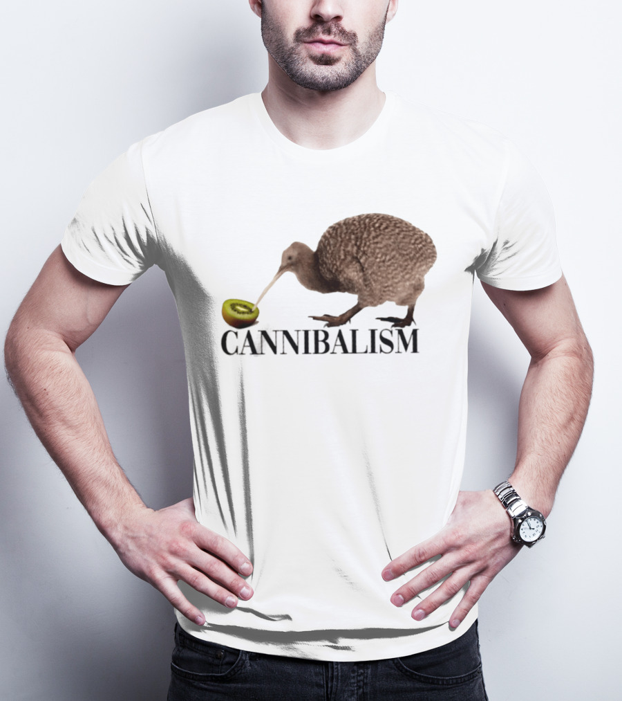 Kiwi Bird Cannibalism With Kiwi Fruit Pun Nature T-Shirt