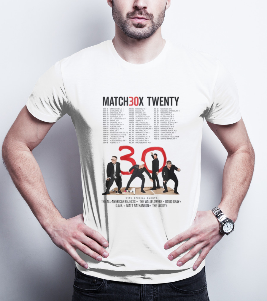 Matchbox 20th Anniversary Tour 2027 Featuring All American Rejects And The Wallflowers T-Shirt