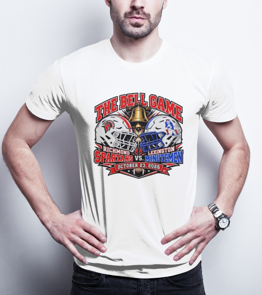 The Bell Game Richmond Spartans Vs Lexington Minutemen October 23 2026 Football Rivalry Matchup T-Shirt