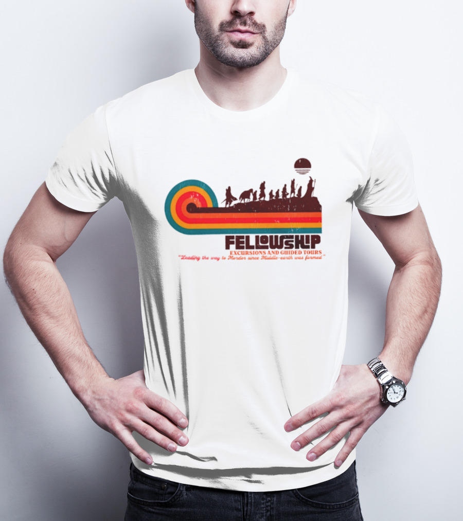 Fellowship Excursions And Guided Tours Leading The Way To Mordor T-Shirt