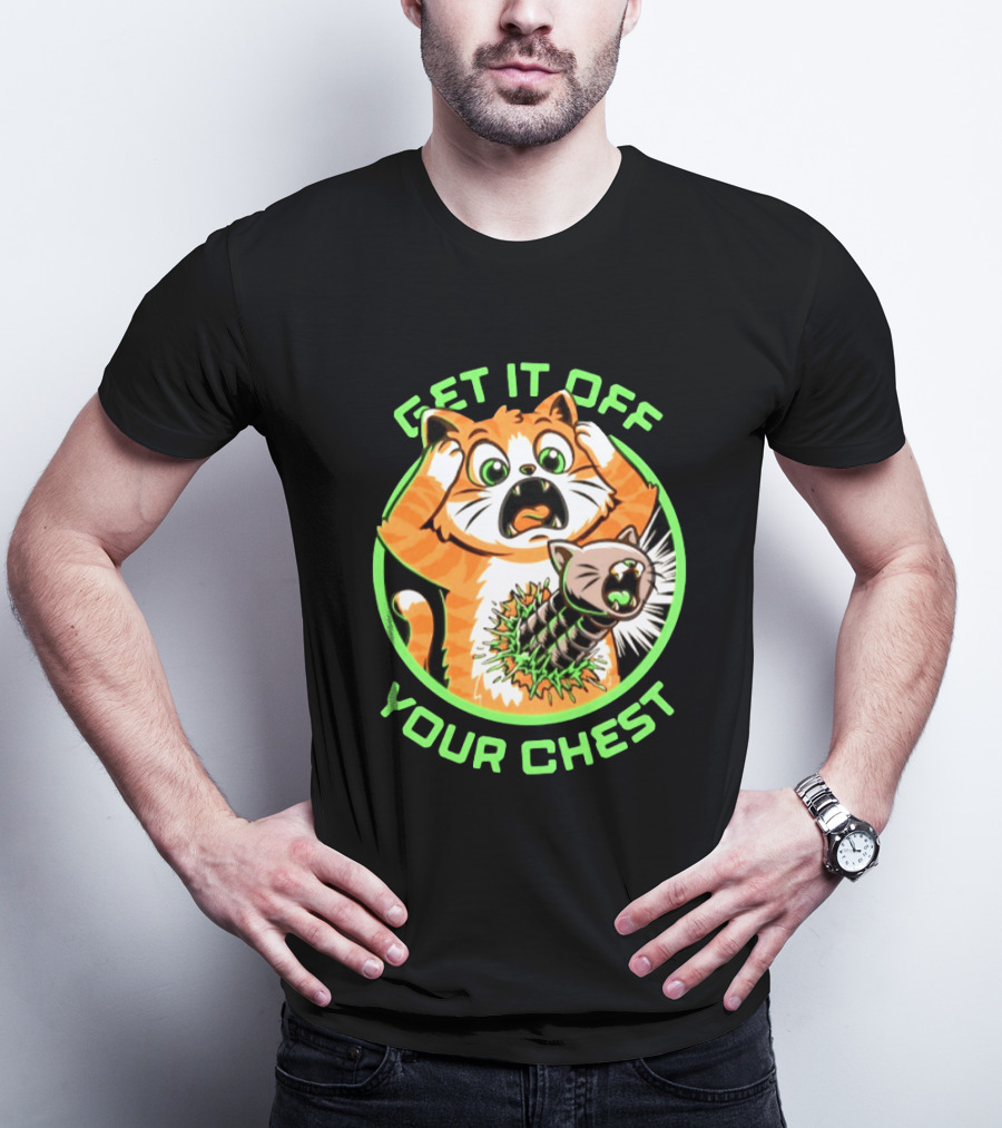 Get It Off Your Chest Alien Cat Mashup T-Shirt