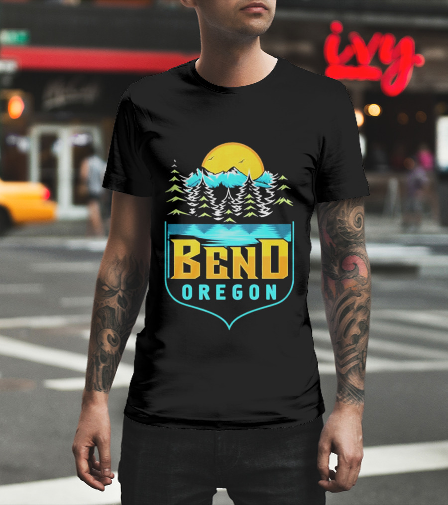 Bend Oregon Sunrise Mountains And Pines T-Shirt