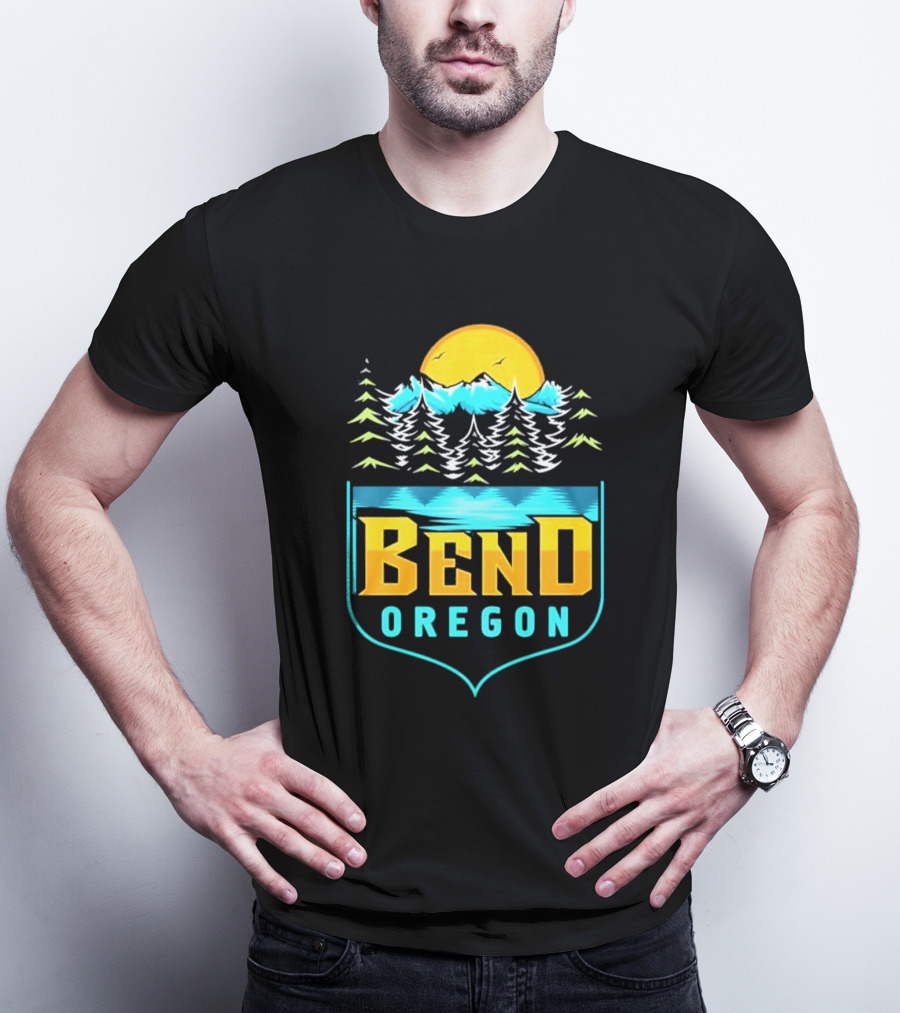 Bend Oregon Sunrise Mountains And Pines T-Shirt