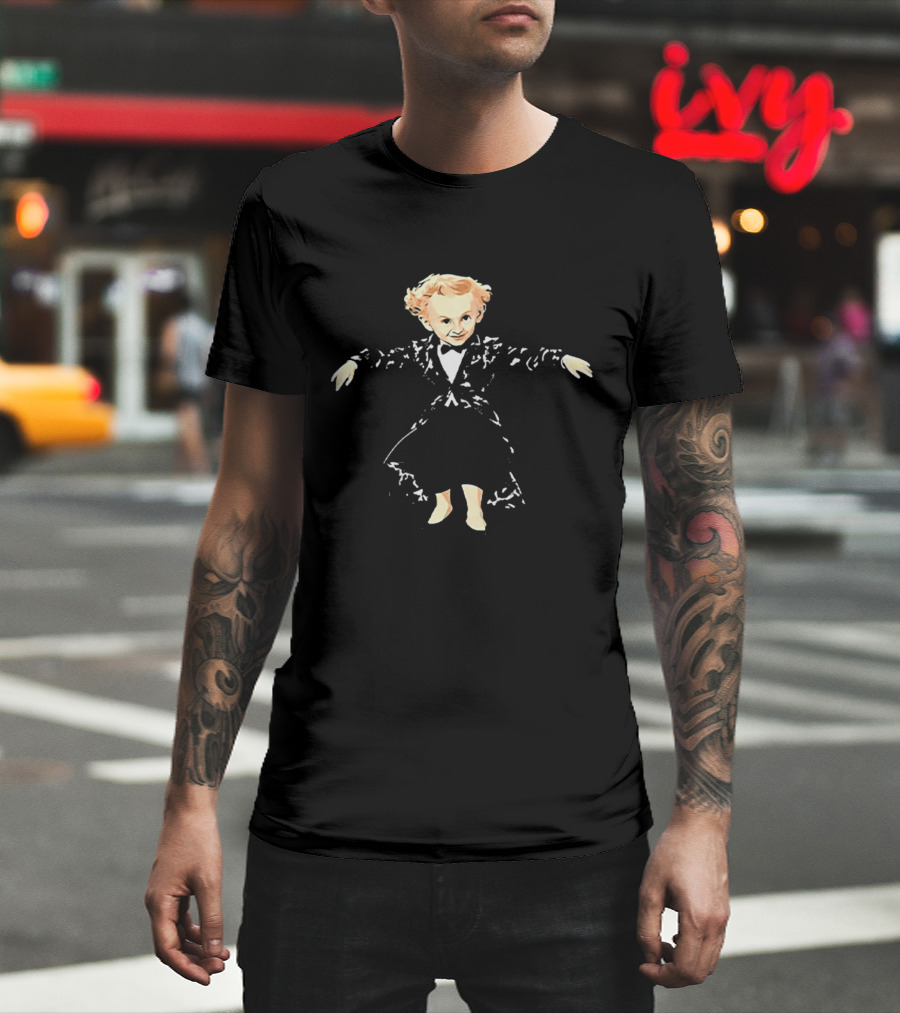 Little Gentleman Boy In Tuxedo Dancing Charming Pose T-Shirt