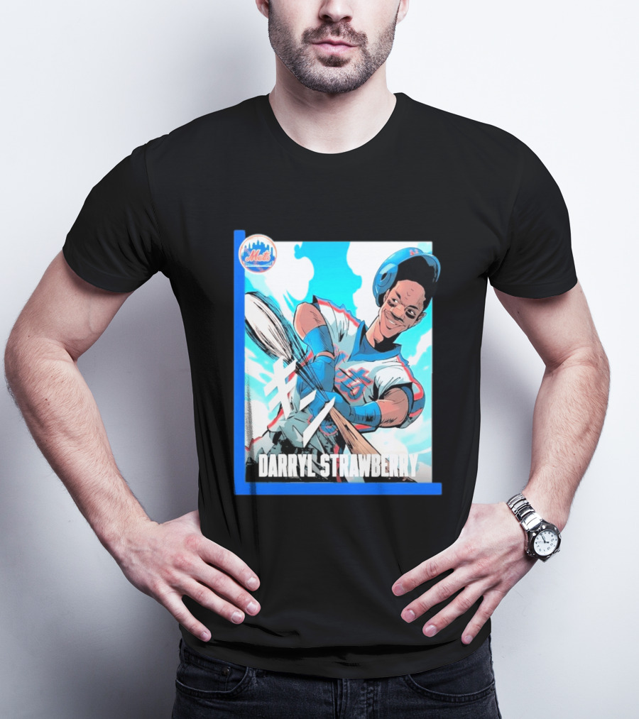 Darryl Strawberry NYC Mets Baseball Manga T-Shirt