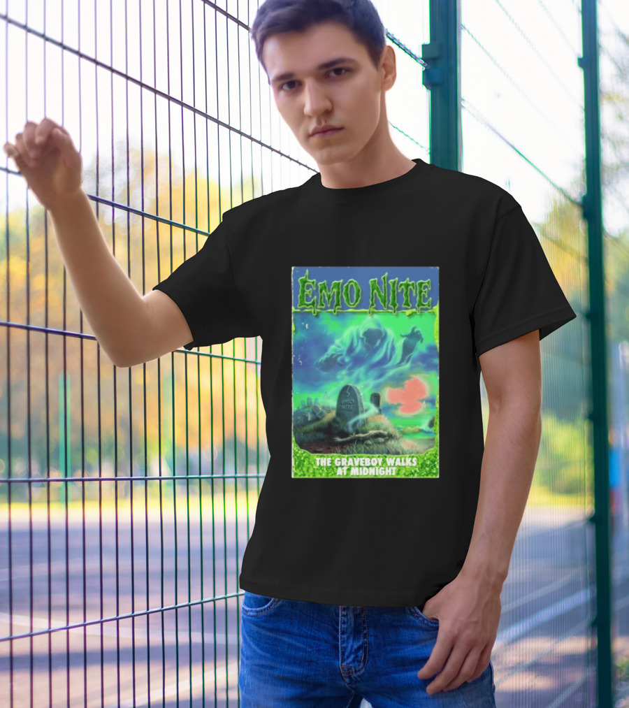 Emo Nite The Graveboy Walks At Midnight Goosebumps T-Shirt