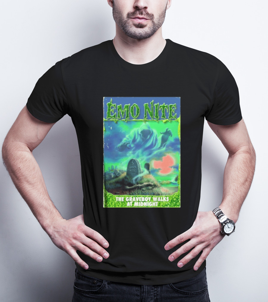 Emo Nite The Graveboy Walks At Midnight Goosebumps T-Shirt