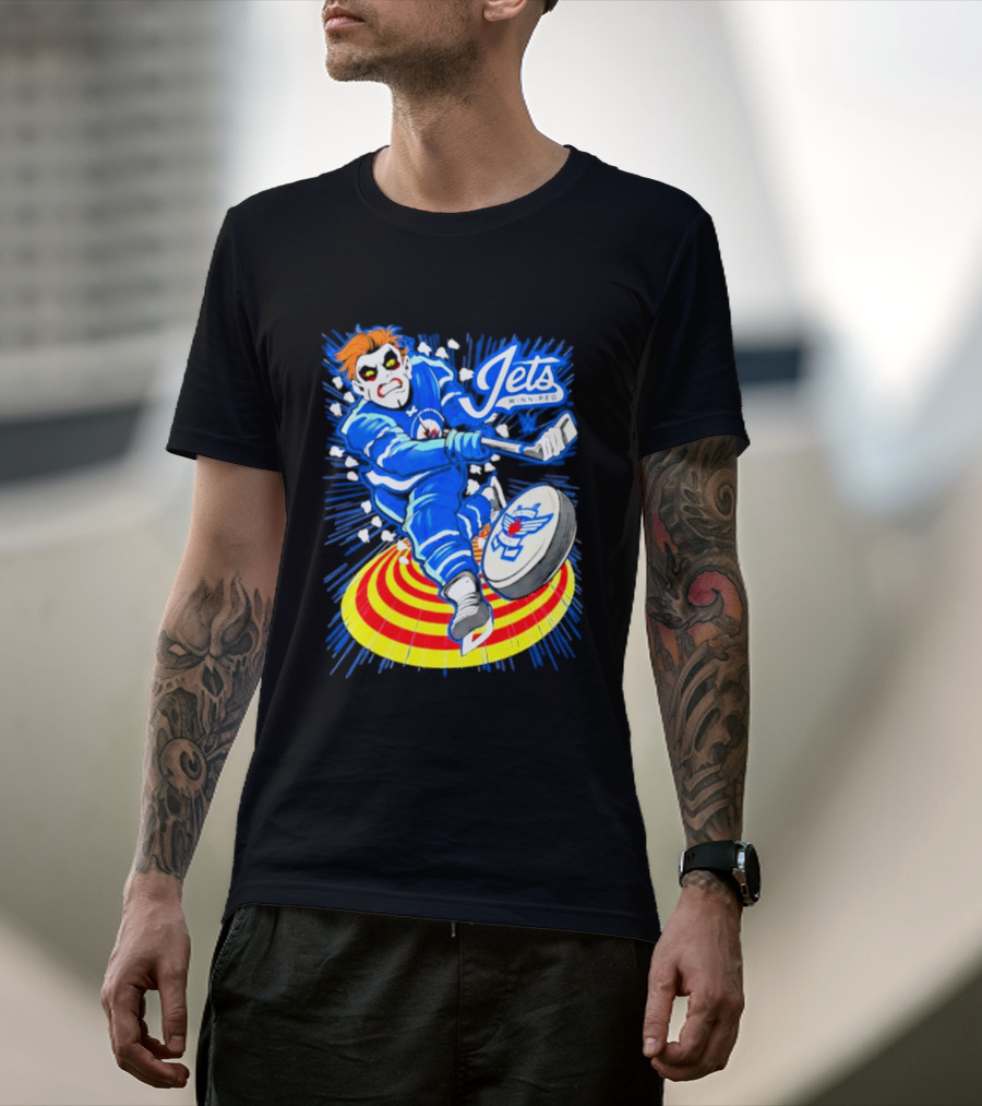 Winnipeg Jets Danhausen Winnipeghausen Hockey Collaboration T-Shirt