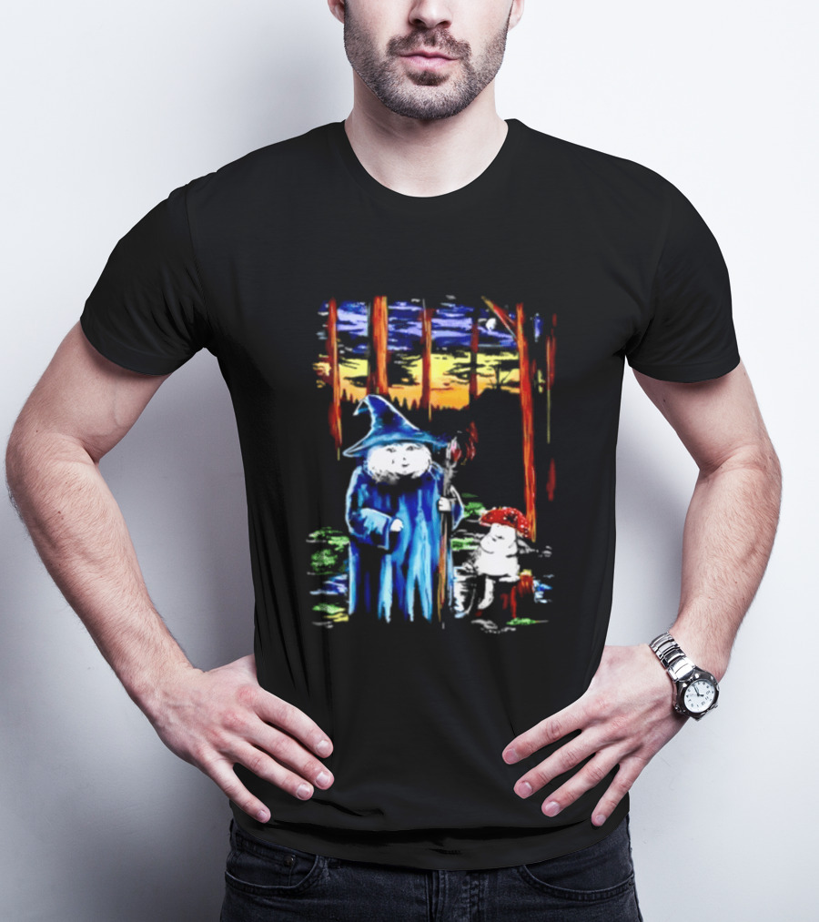 Witch Cat You Wanna Meet Up At The Bog Wizard And Mushroom T-Shirt