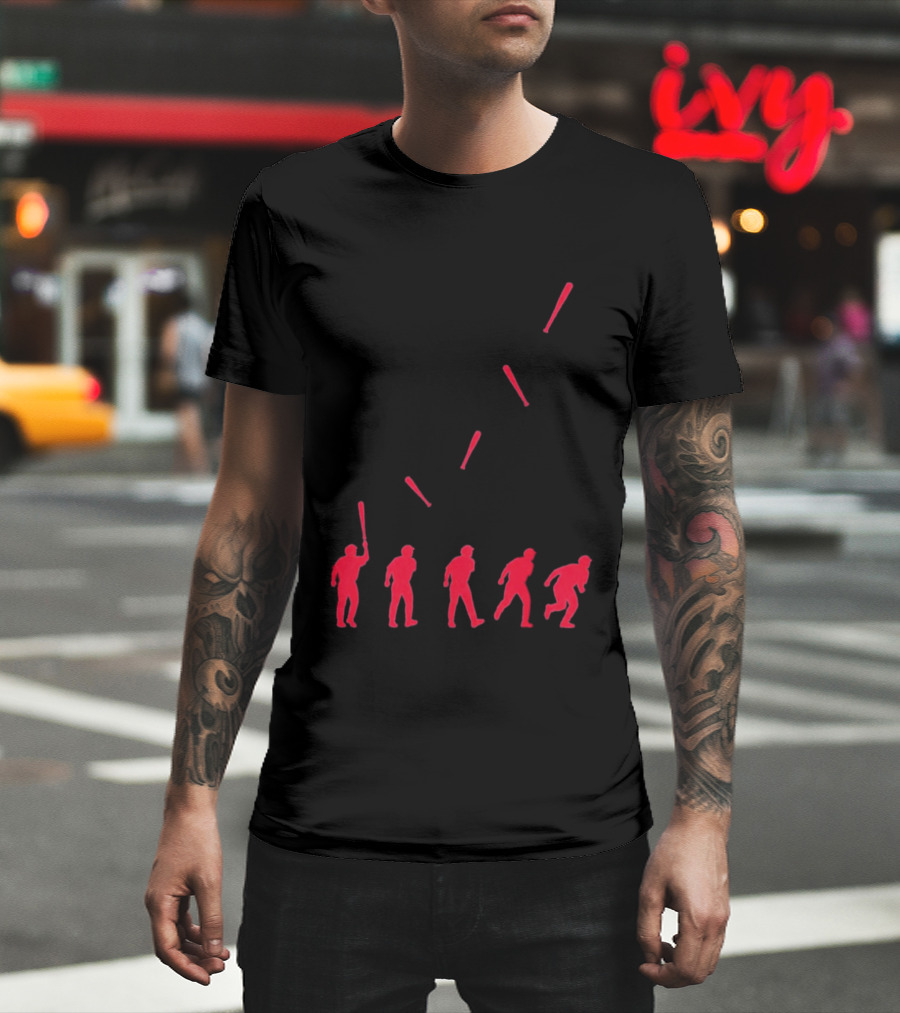 Petey Halpin Cleveland Guardians Evolution Bat Flip Rally Sequence T-Shirt
