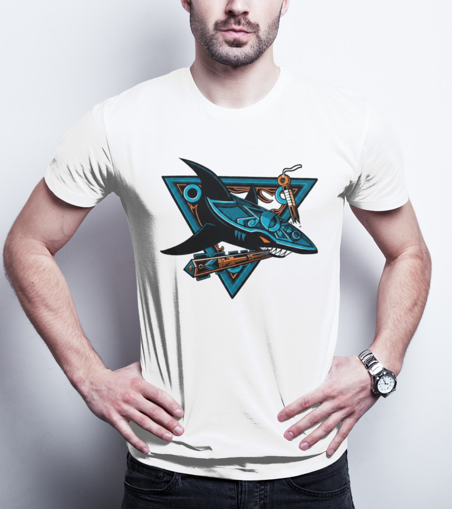 2026 San Jose Sharks Los Tiburones Geometric Tribal T-Shirt