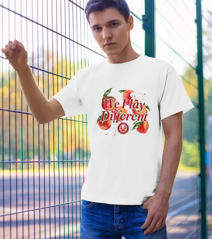 Atlanta United FC We Play Different Georgia Peach Soccer Fan Club T-Shirt