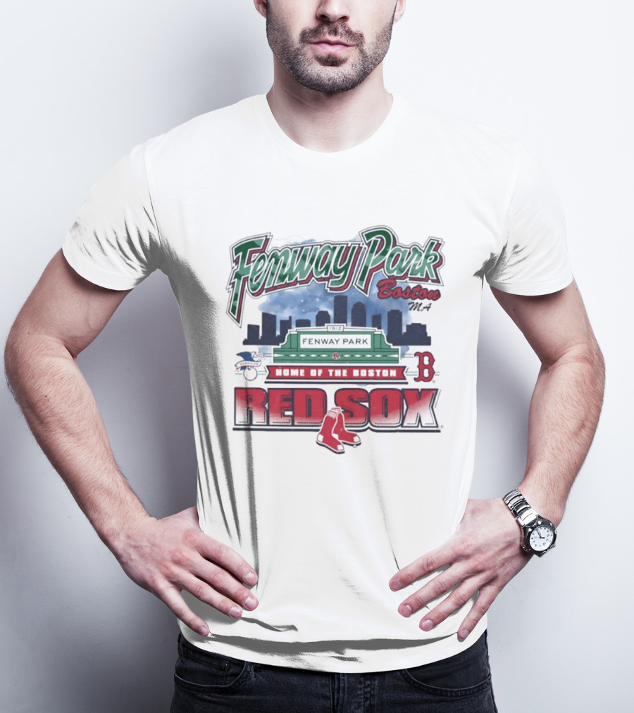 Fenway Park Boston 1912 Home Of The Boston Red Sox MLB Skyline T-Shirt