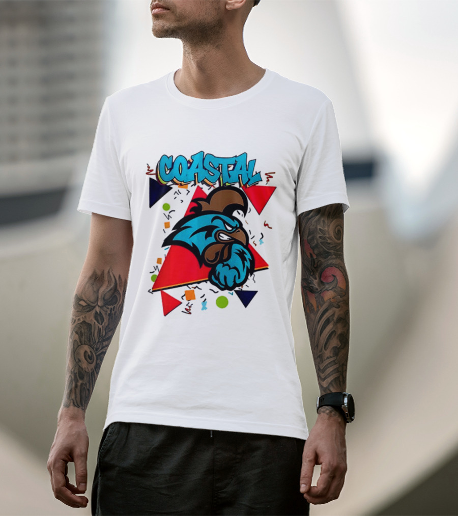 Coastal Carolina Chanticleers 90s NCAA Football 2026 Two Sided T-Shirt