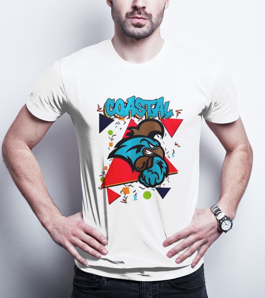 Coastal Carolina Chanticleers 90s NCAA Football 2026 Two Sided T-Shirt