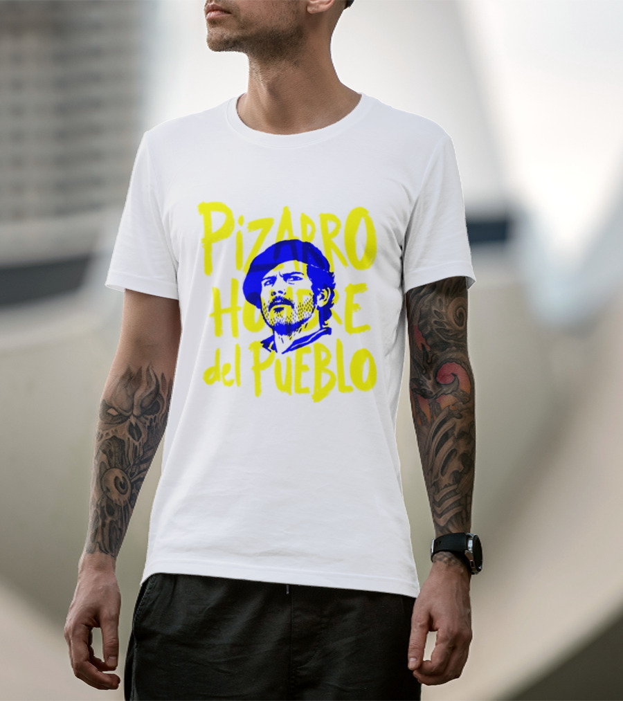 Pizarro Hombre Del Pueblo Latin American Yellow Blue T-Shirt