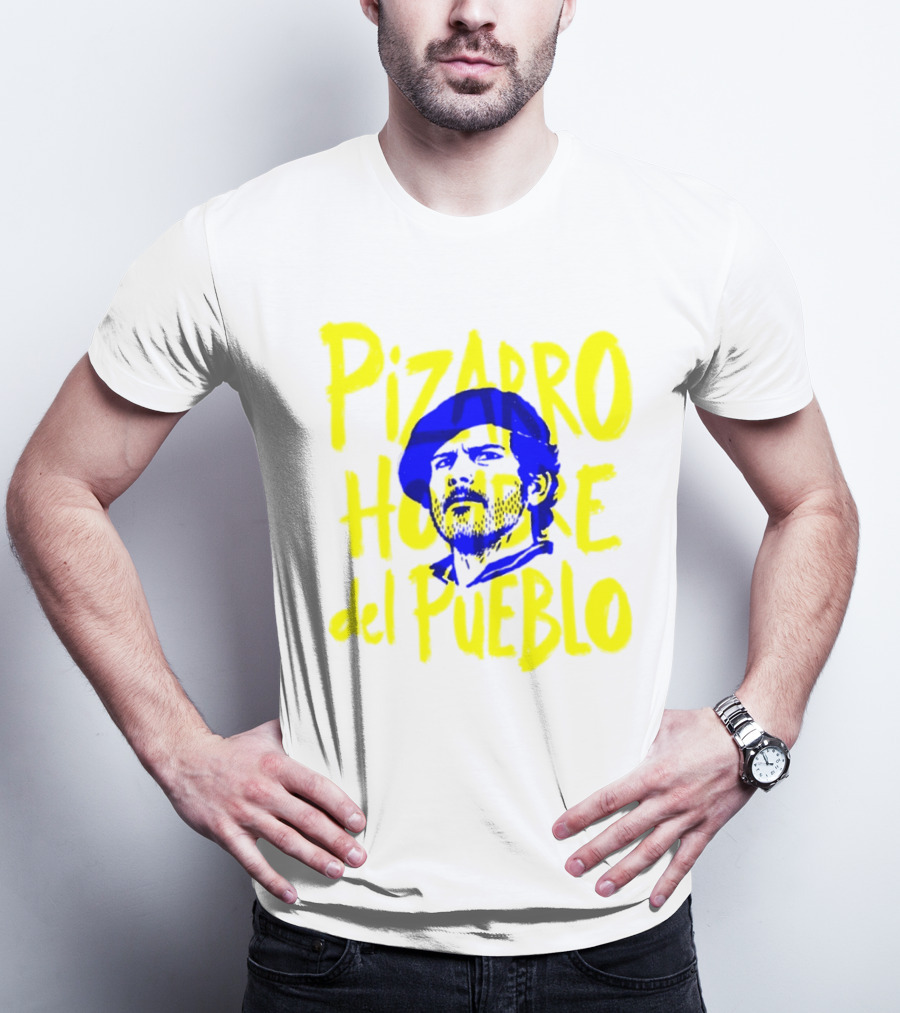 Pizarro Hombre Del Pueblo Latin American Yellow Blue T-Shirt