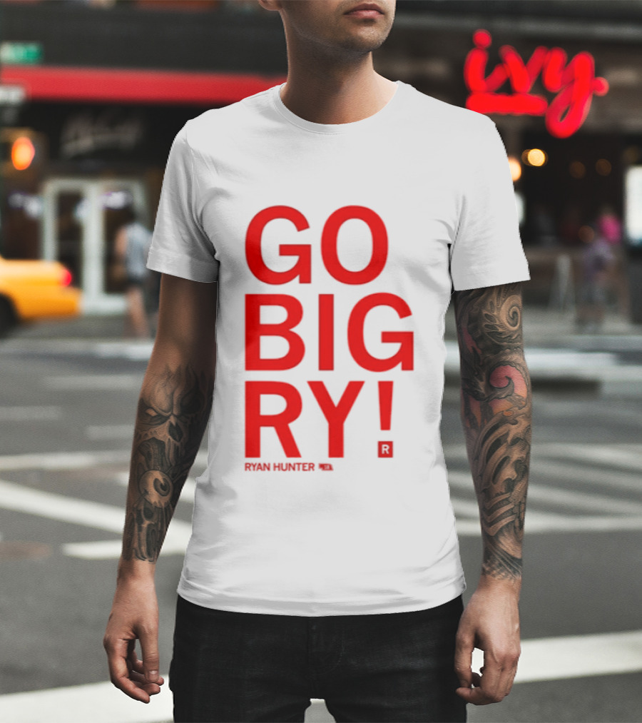 Ryan Hunter 18 Nebraska Huskers Volleyball NCAA Go Big Ry T-Shirt