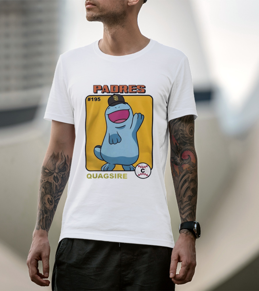 San Diego Padres Quagsire Pokemon Collaboration #195 T-Shirt