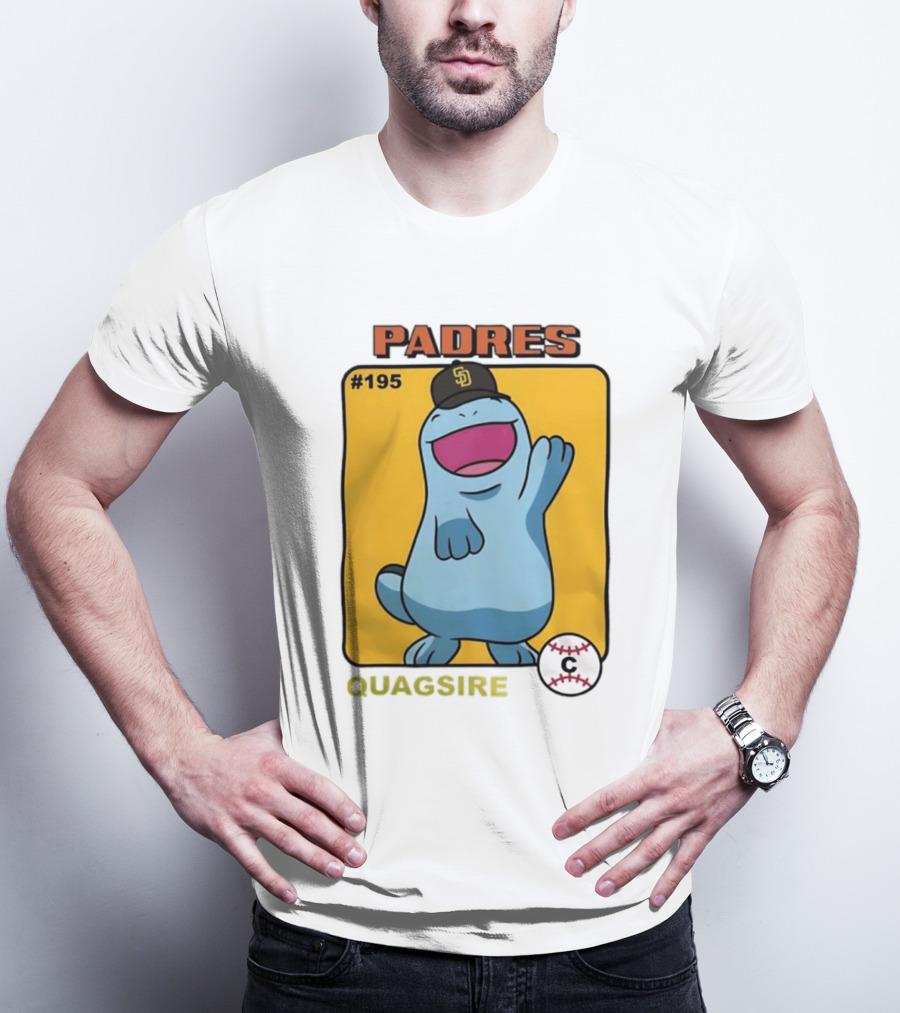 San Diego Padres Quagsire Pokemon Collaboration #195 T-Shirt