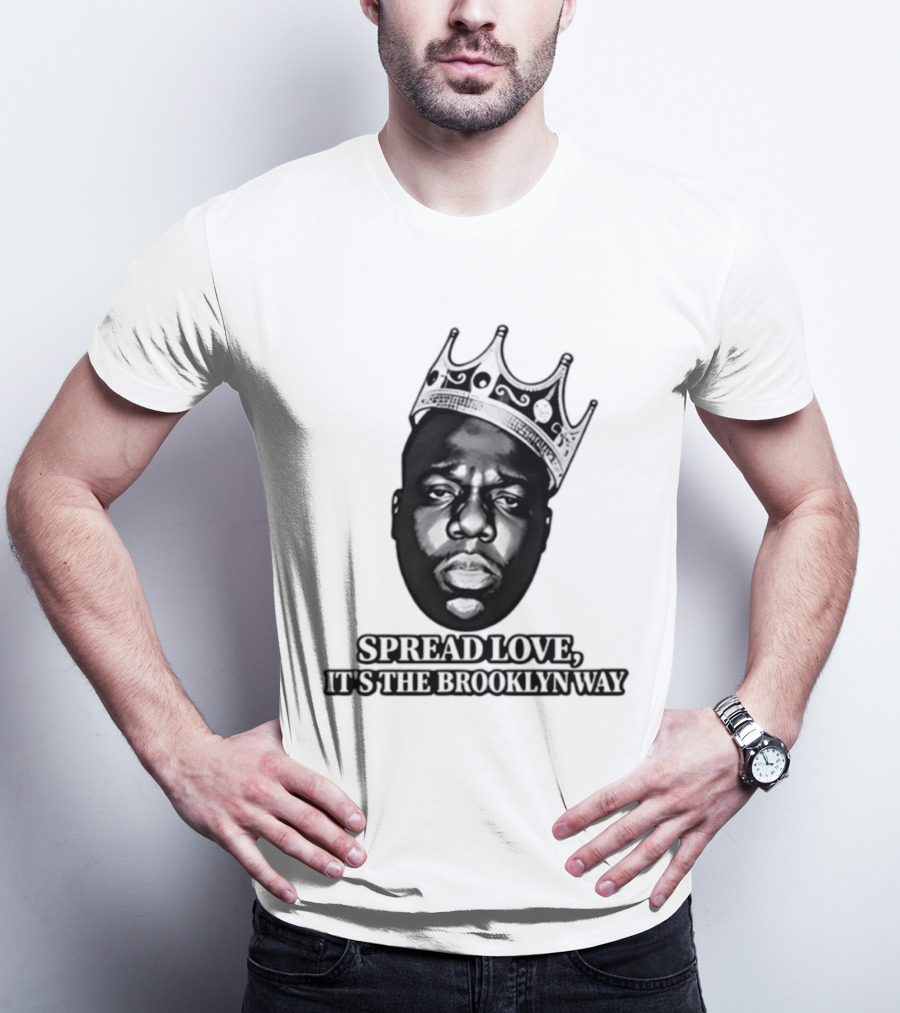 Jo Koy Biggie Spread Love It's The Brooklyn Way Crowned T-Shirt