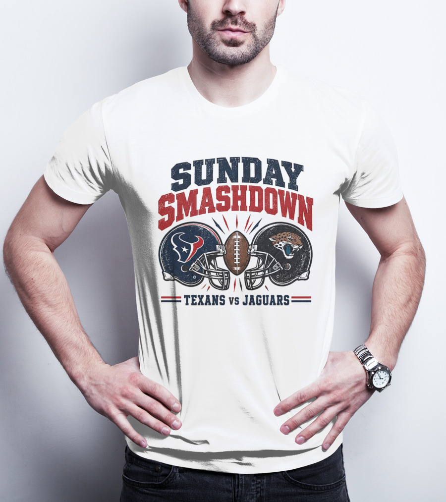 Sunday Smashdown 2026 Texans Vs Jaguars London Football Clash Week 6 T-Shirt