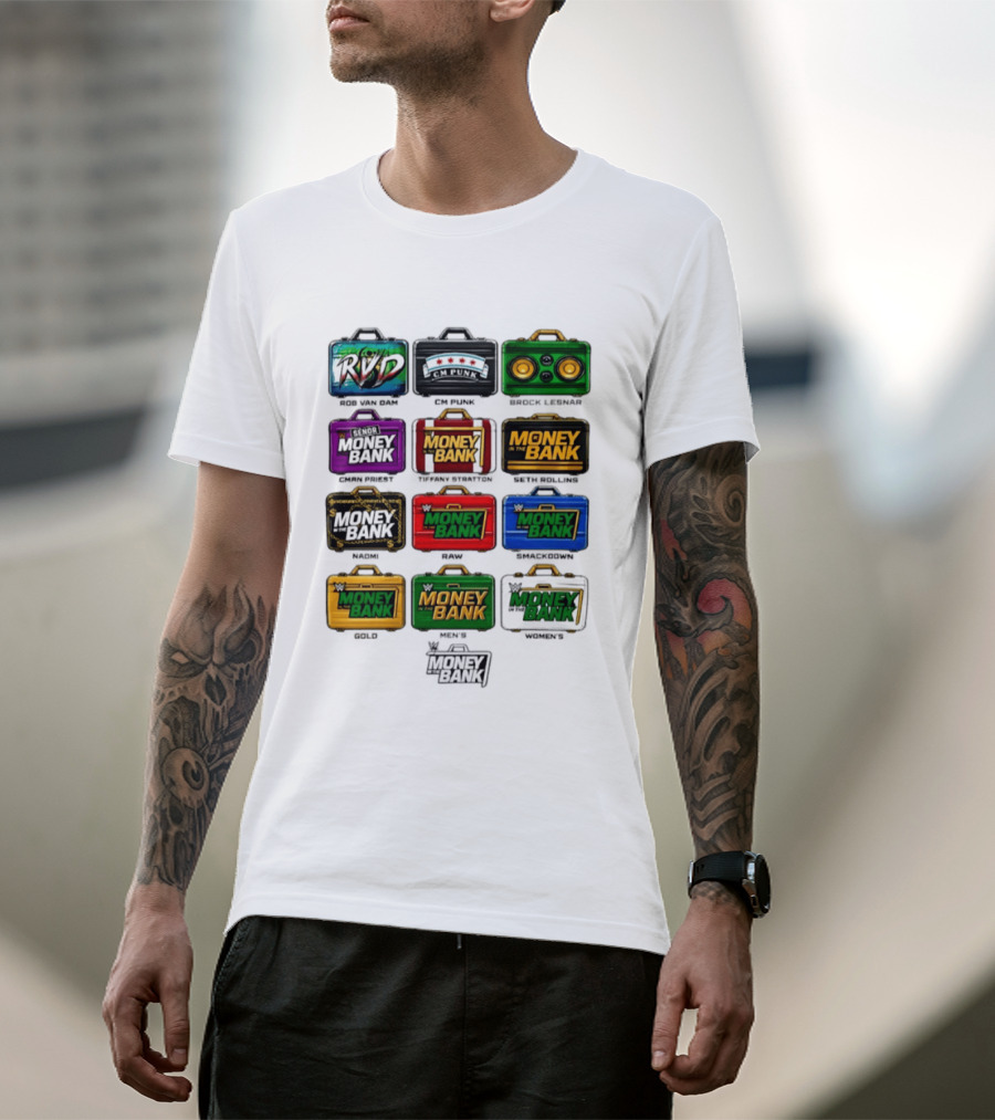 Money In The Bank Nostalgia RVD CM Punk Briefcases Collection T-Shirt