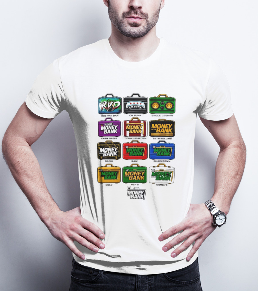 Money In The Bank Nostalgia RVD CM Punk Briefcases Collection T-Shirt