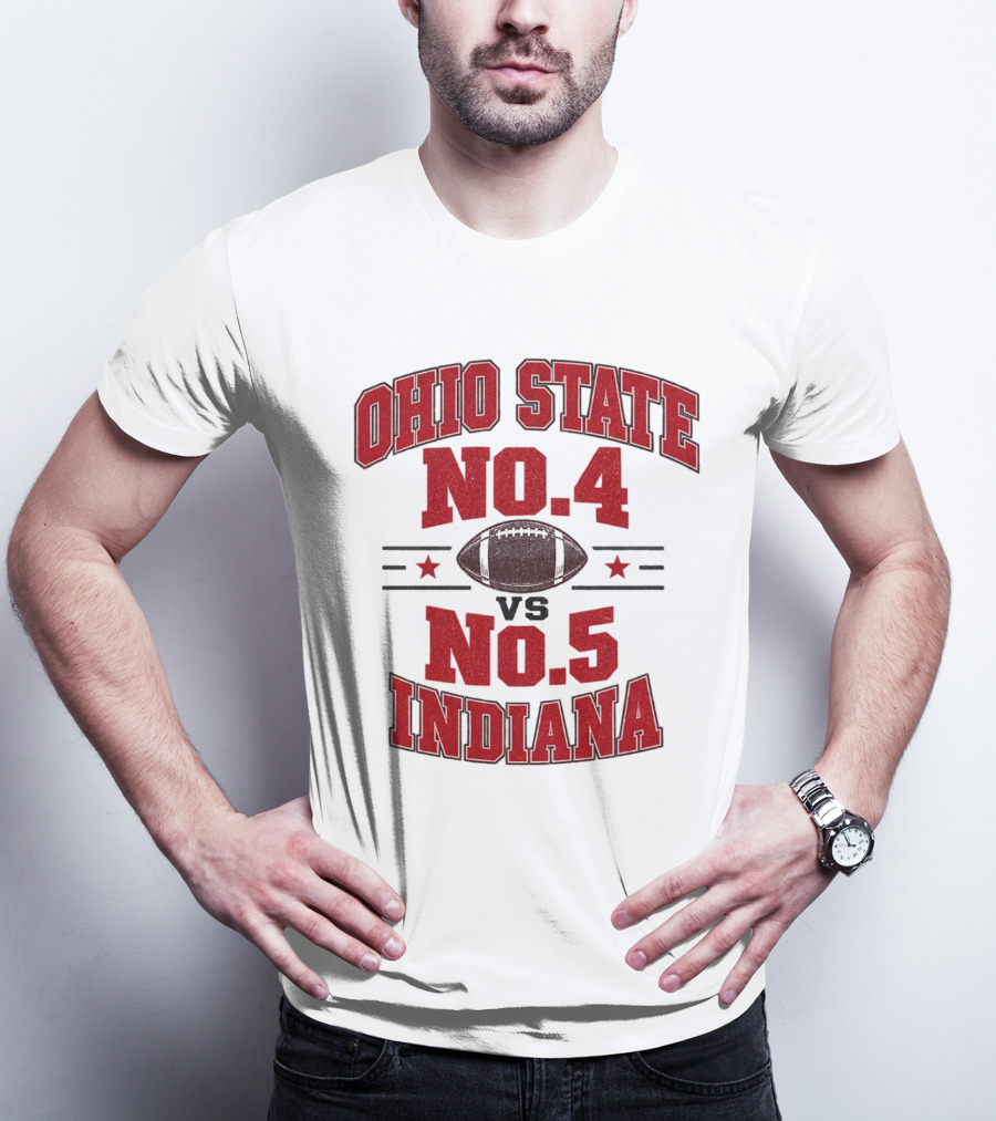 Ohio State No 4 Vs No 5 Indiana Football Showdown 2026 T-Shirt
