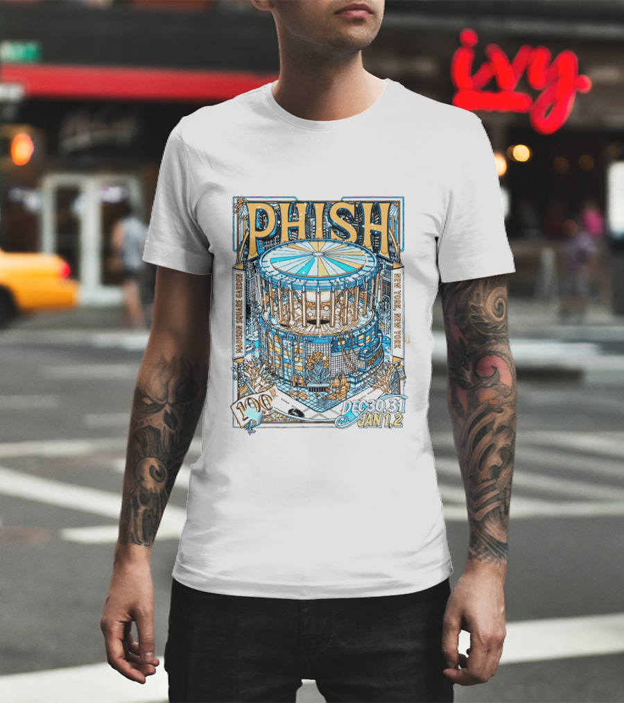 Phish 100 Shows Madison Square Garden New York December 30 31 2026 January 1 2 2027 Event T-Shirt