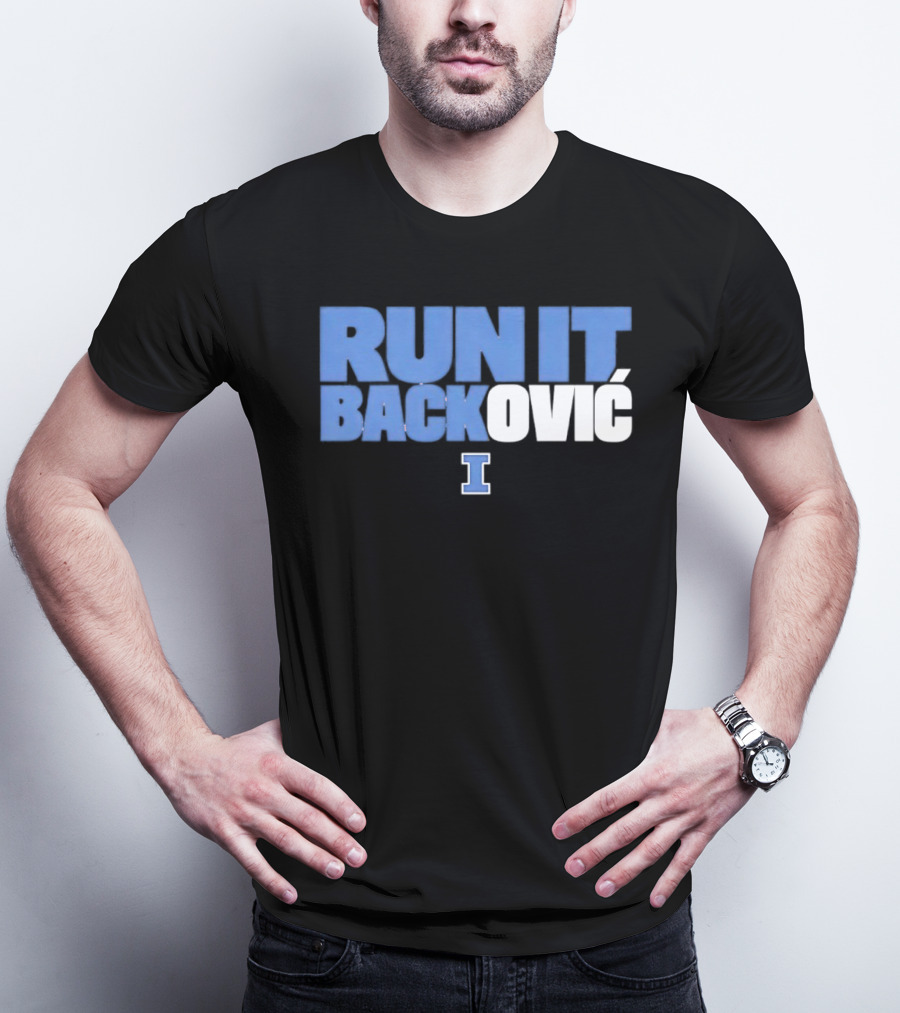 Andrej Stojakovic Illinois Fighting Illini Run It Backovic T-Shirt
