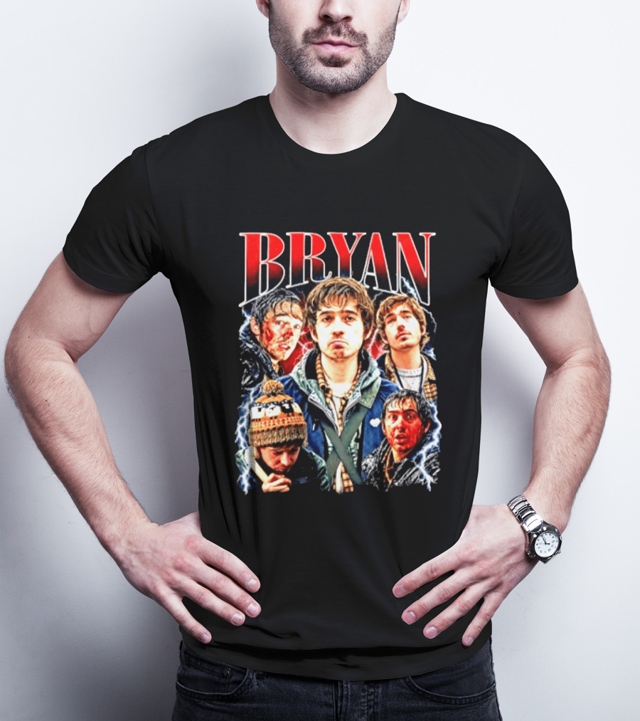 Bryan Actor Collage With Dramatic Expressions And Intense Scenes T-Shirt