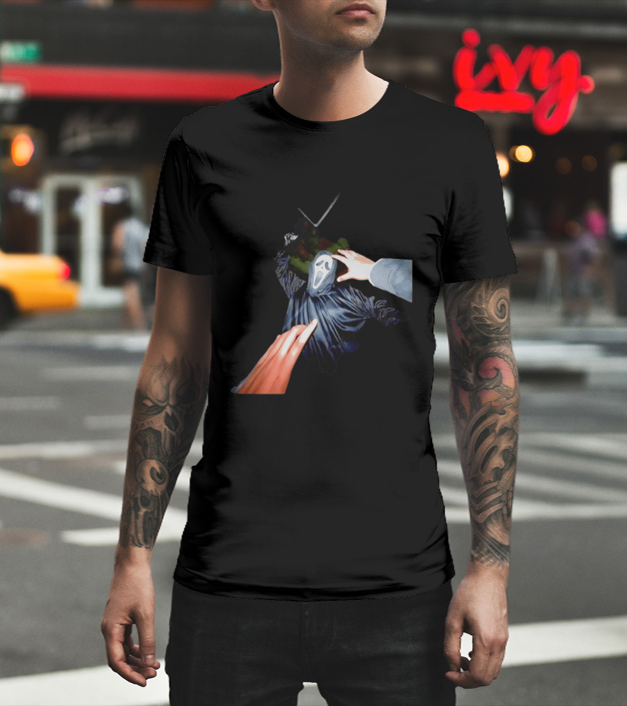 Ghostface Scream Horror Movie First Person Knife Encounter Halloween T-Shirt