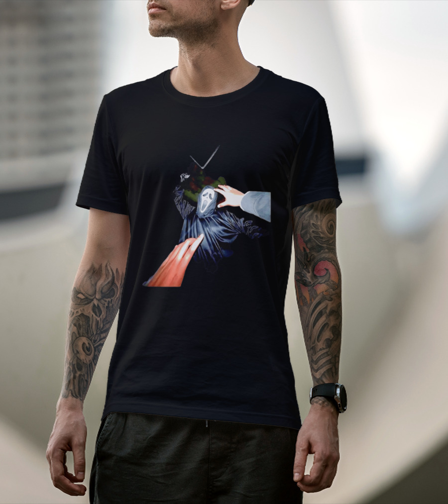 Ghostface Scream Horror Movie First Person Knife Encounter Halloween T-Shirt
